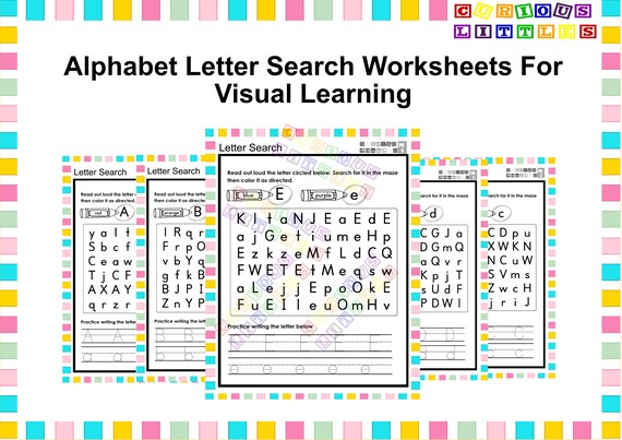 Alphabet Letter Search Activity for Kids Find the Letter | Etsy