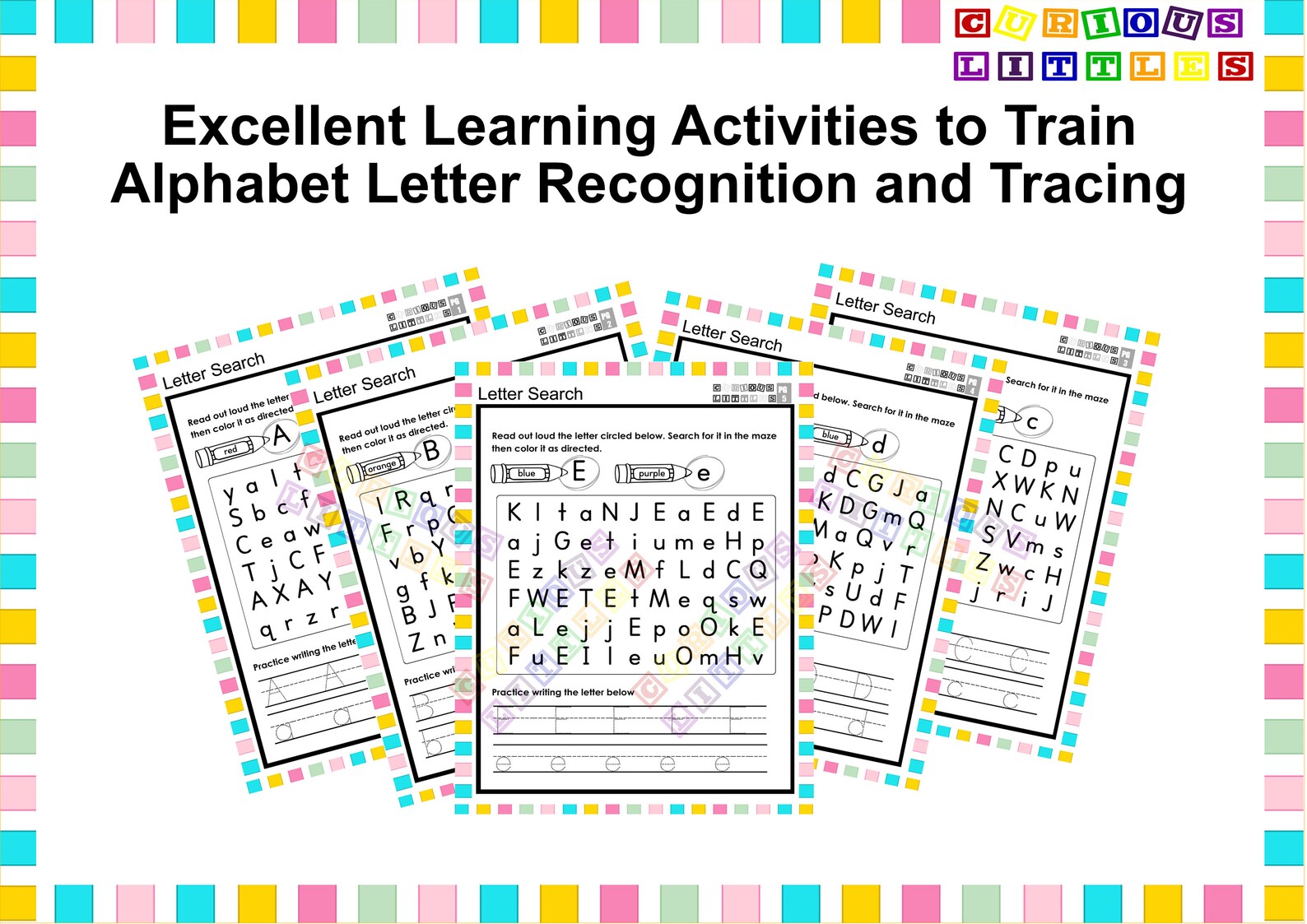 Alphabet Letter Search Activity for Kids Find the Letter Exercises I ...