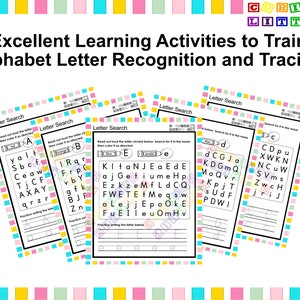 Alphabet Letter Search Activity for Kids Find the Letter Exercises I ...