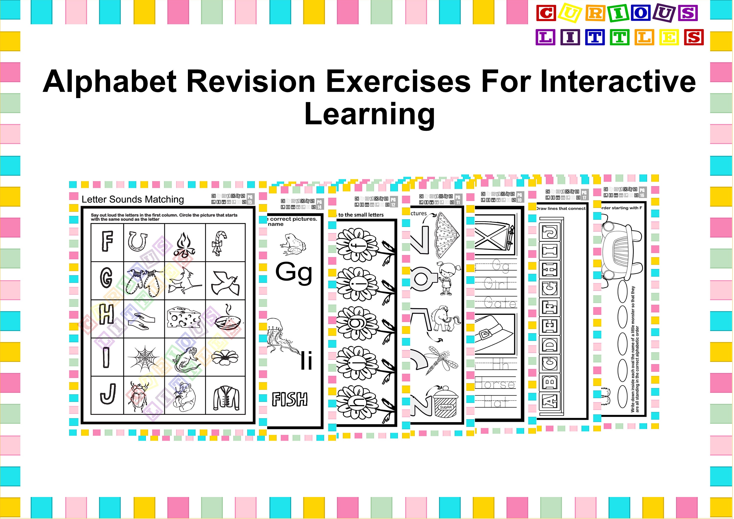 Pre-k Alphabet Lessons Kindergarten Alphabet Revision Workbook - Etsy India