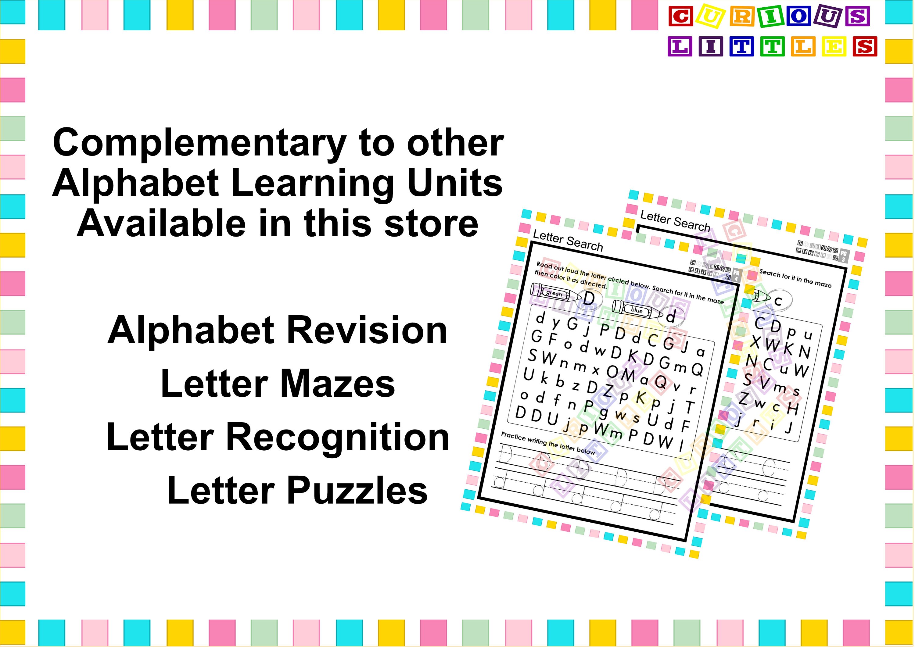 Alphabet Letter Search Activity for Kids Find the Letter - Etsy