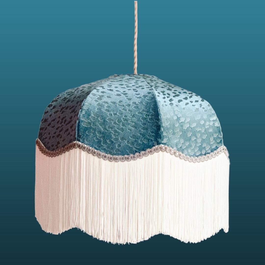 Victorian Fringed Lampshade Vintage Tassel Light Pendant, Floor or ...