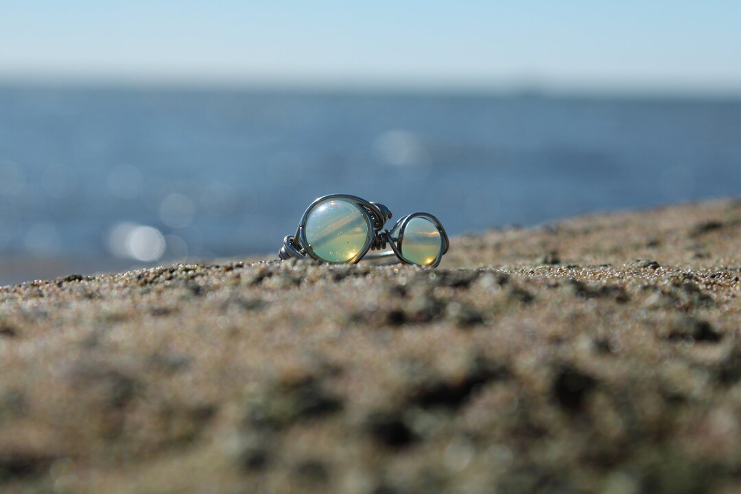 Moon Ring | Mermaid Moon Ring | Wire Wrapped Ring - Etsy