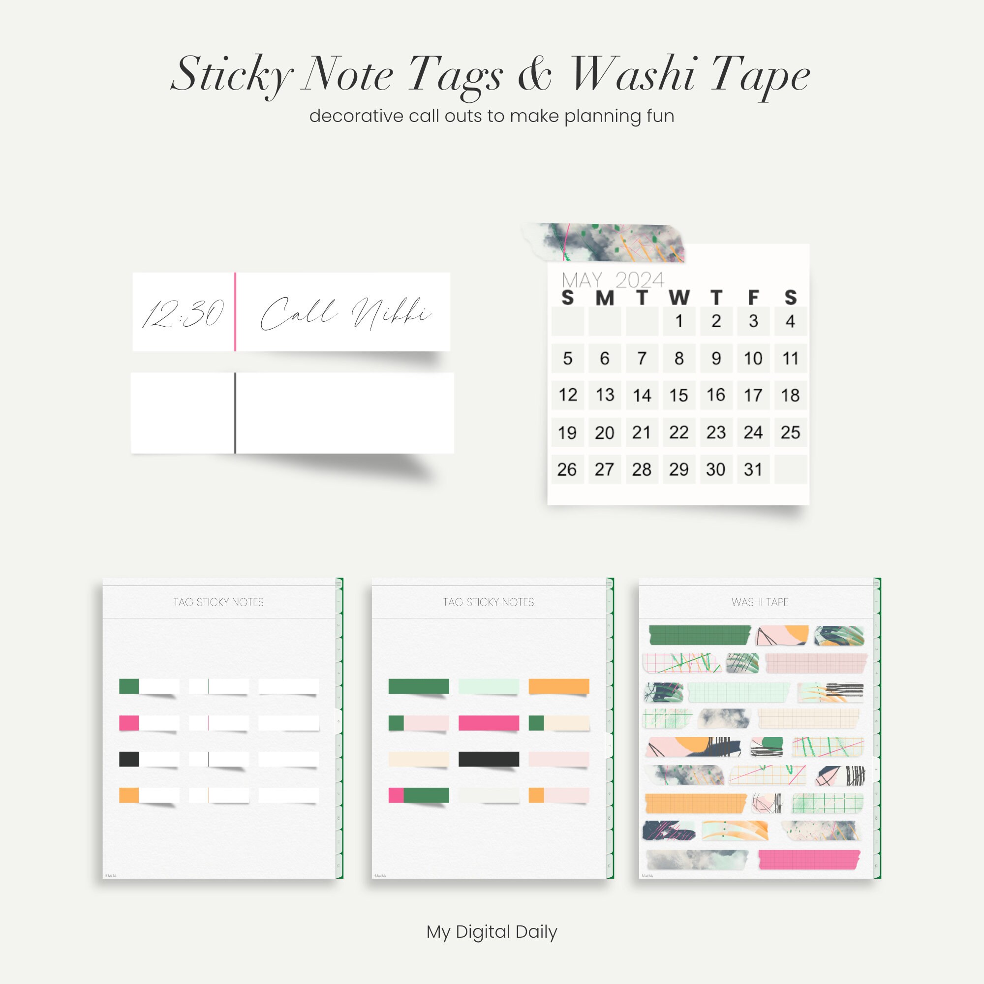 Classics Digital Stickerbook Sticky Notes Widgets 2023 2024 - Etsy