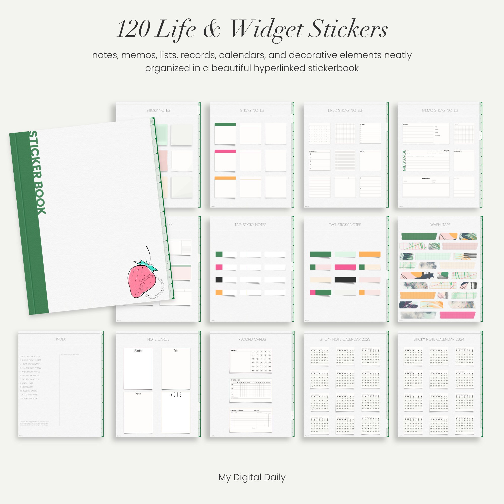 Classics Digital Stickerbook Sticky Notes Widgets 2023 2024 - Etsy