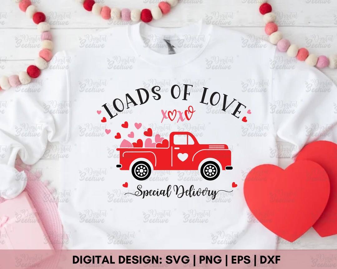 Valentine Red Truck Svg Valentine Vintage Truck Svg Valentine Svg