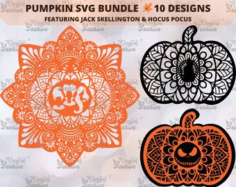 Halloween Mandala Svg - Etsy