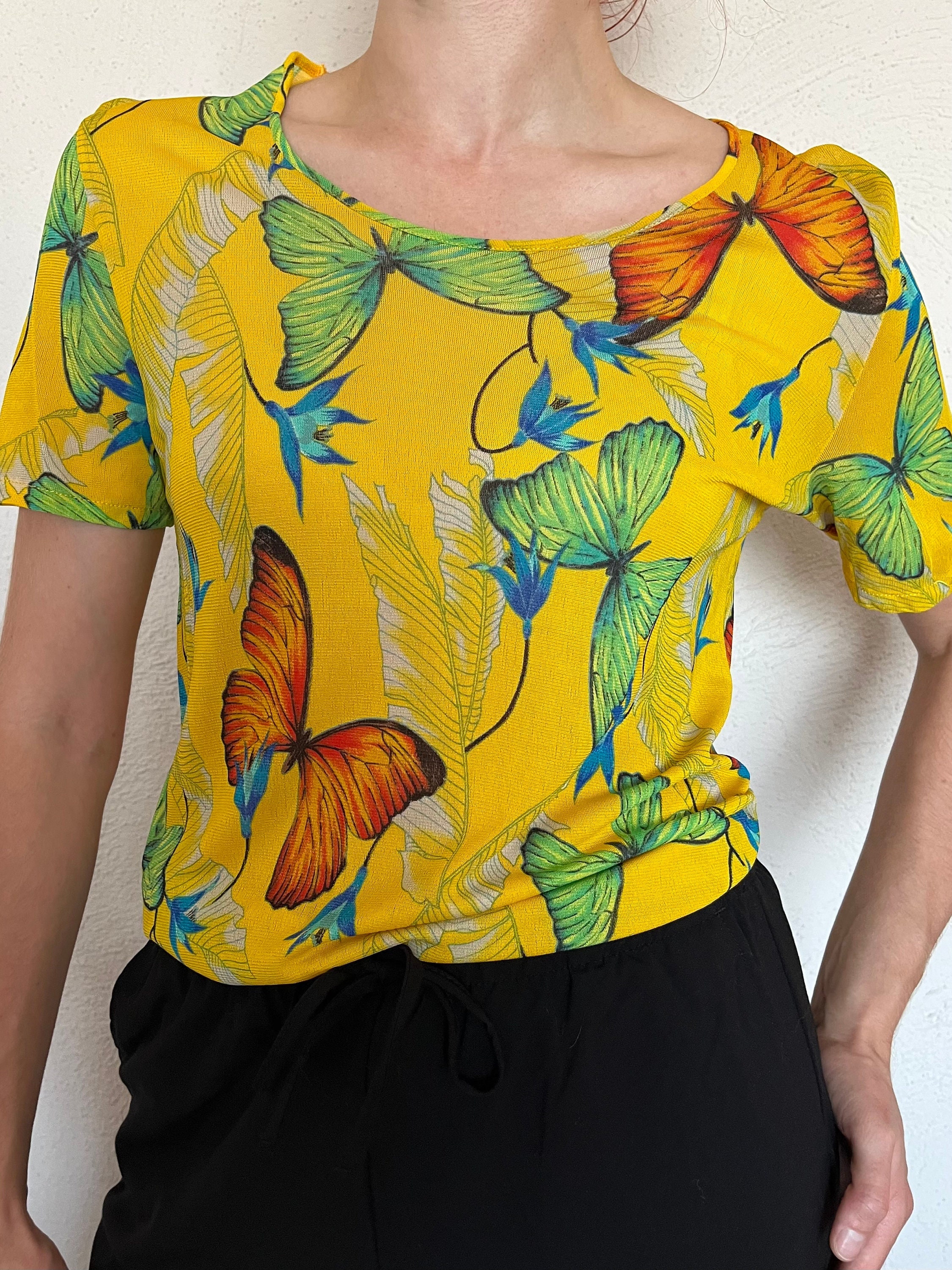 Vintage KENZO JUNGLE Butterfly Print Top - Etsy