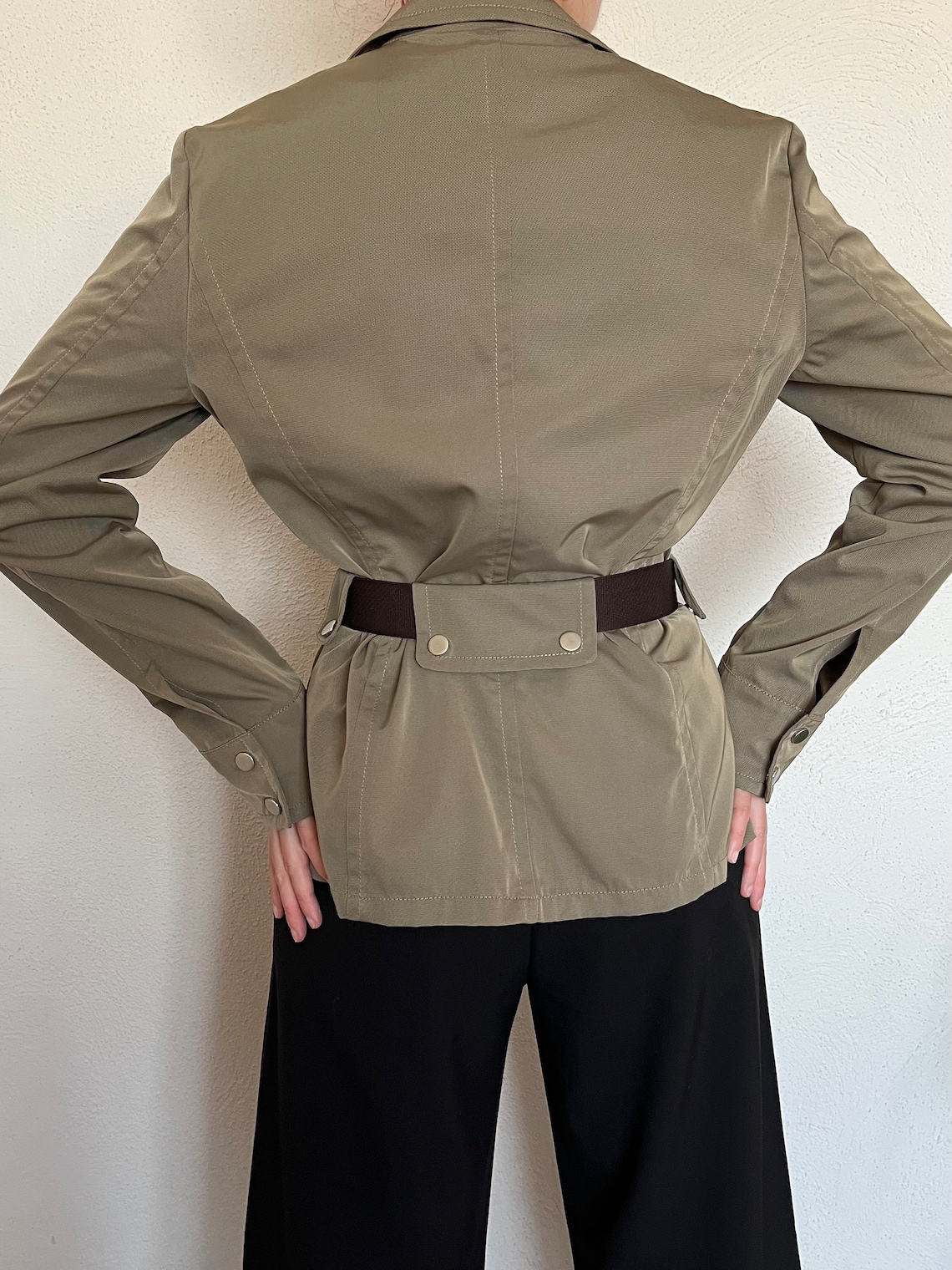 MARELLA Safari Style Gray Jacket Size USA 10 - Etsy