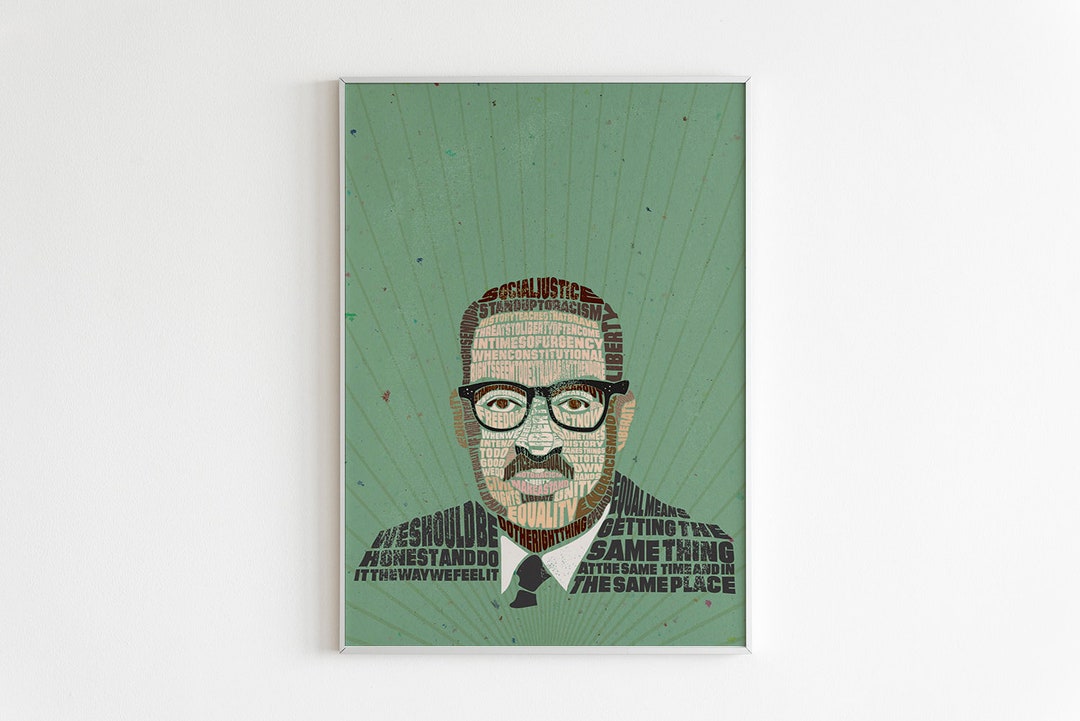 Thurgood Marshall Typographie Graphic Print - Etsy France