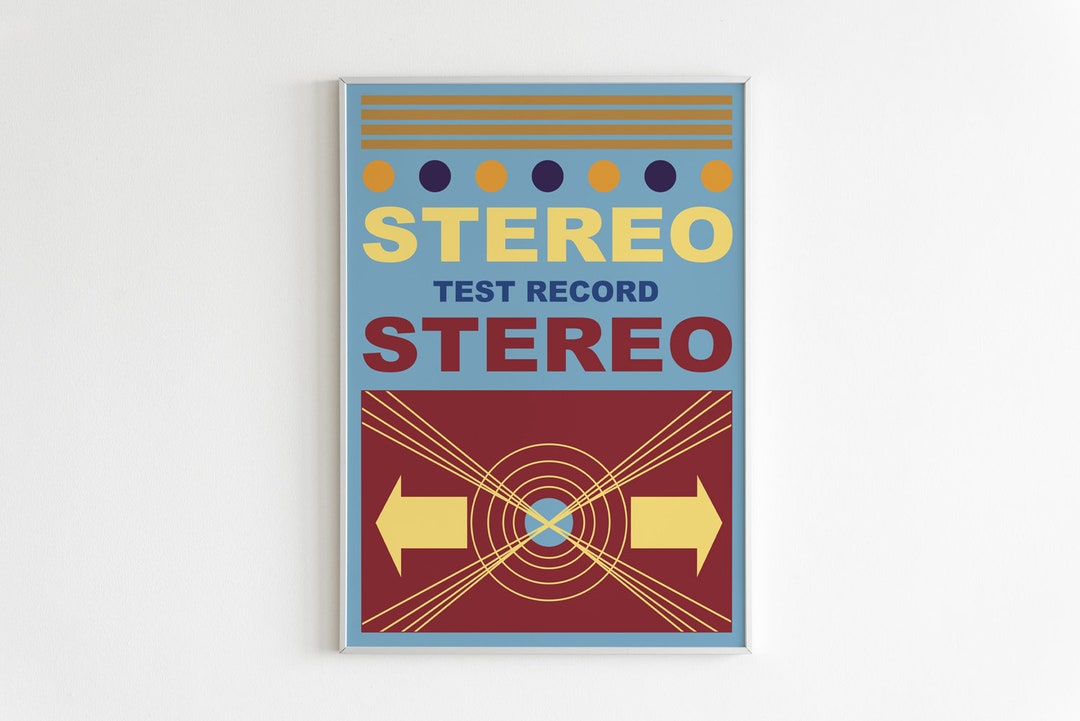Stereo Test Record Stereo 70s Inspired Music Graphic Poster - Etsy