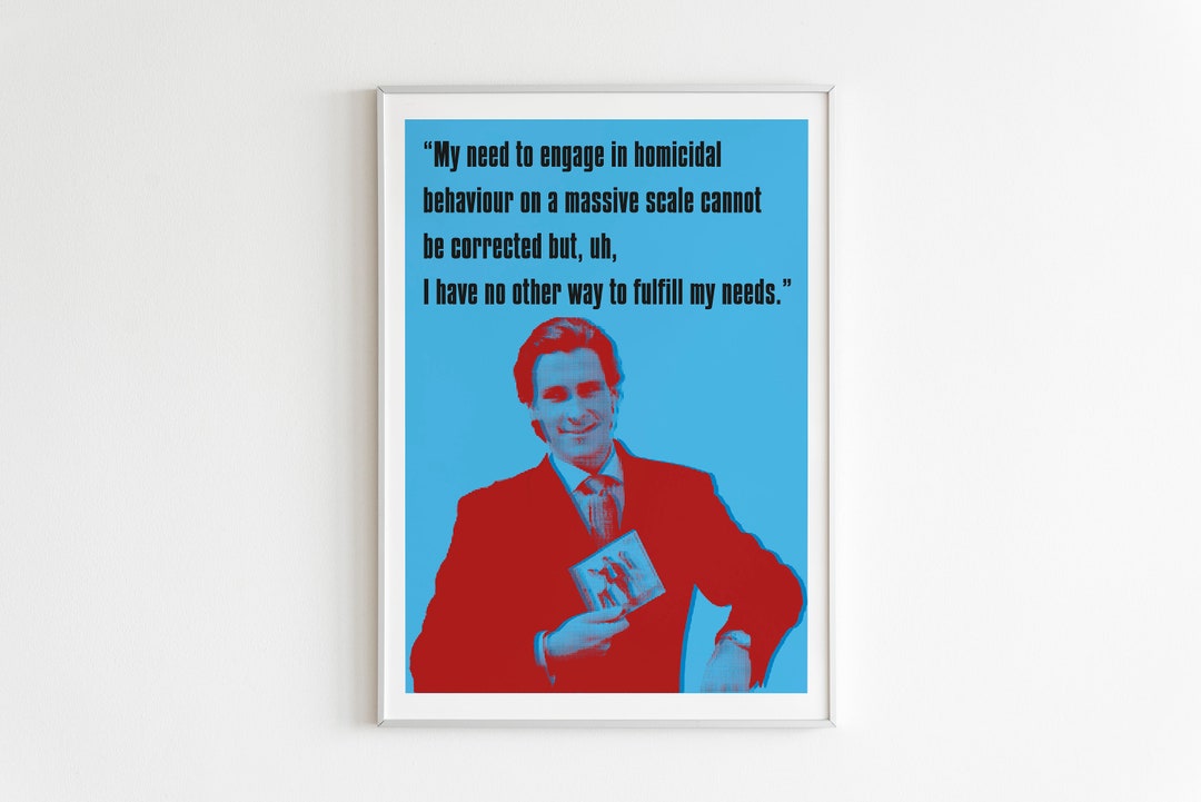 American Psycho Iconic Movie Graphic Print. - Etsy