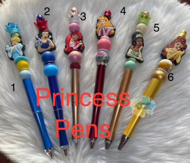Princess Character Beaded Metal Pen - Etsy