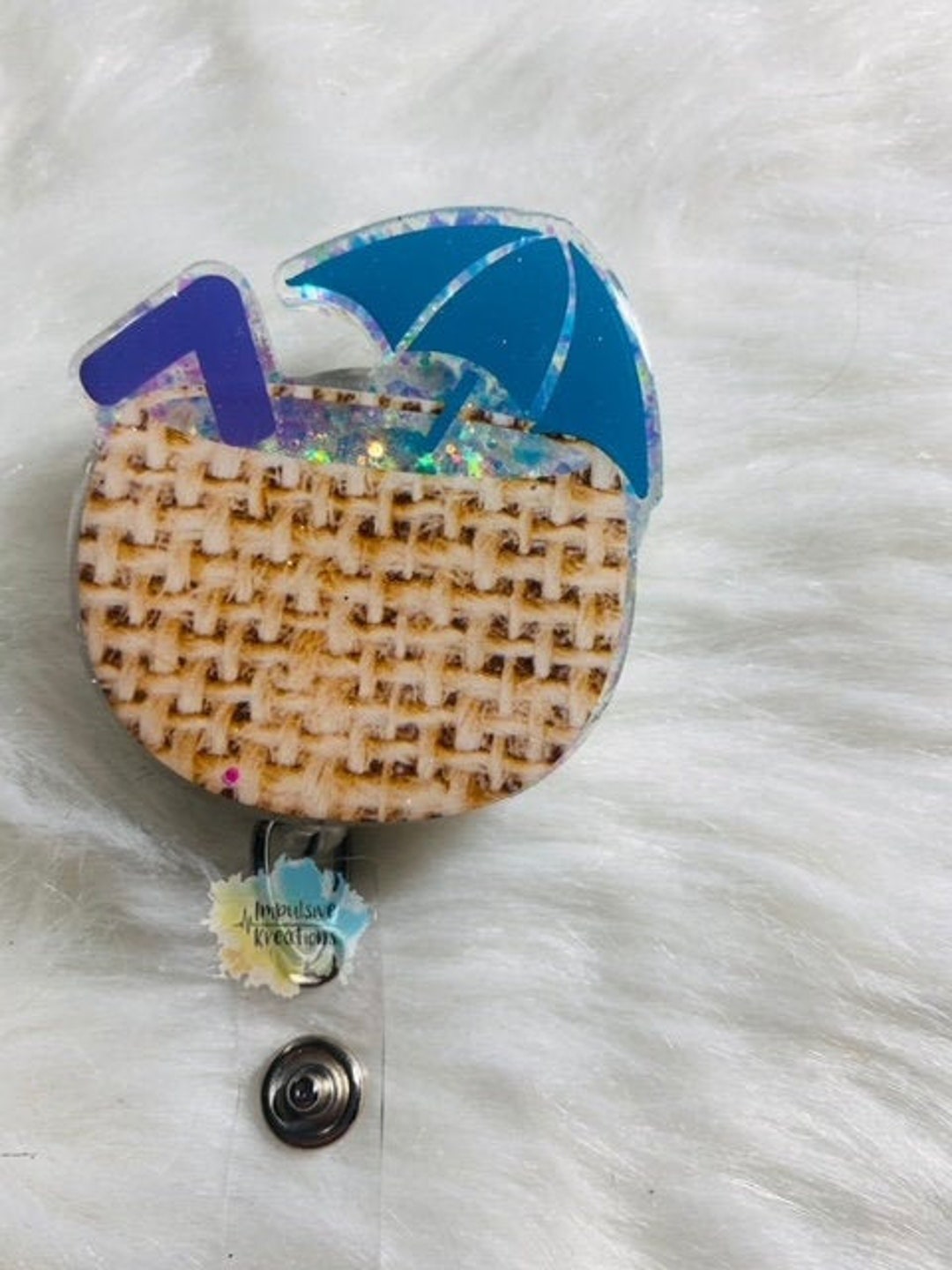 Coconut Drink Badge Reel - Etsy