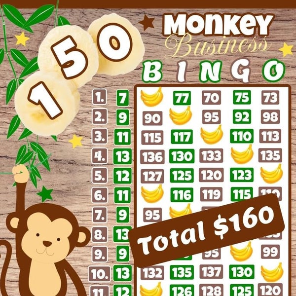 Monkey Bingo - Etsy