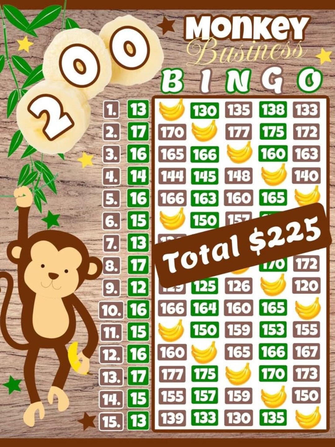 Monkey Business (200), in Every Row, Pick Your Prize, Downloadable ...