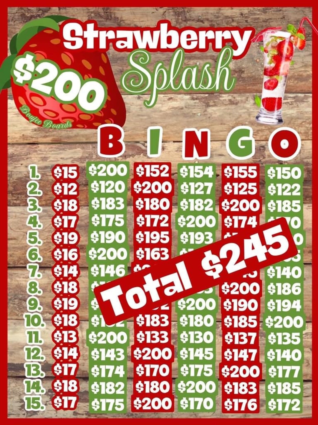 Strawberry Splash (200), in Every Row, Pick Your Prize, Downloadable ...