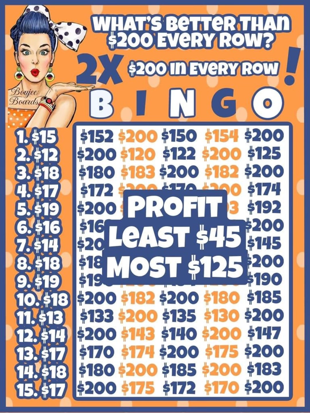 200 X 2, Pick Your Prize, Downloadable Bingo Graphic - Etsy