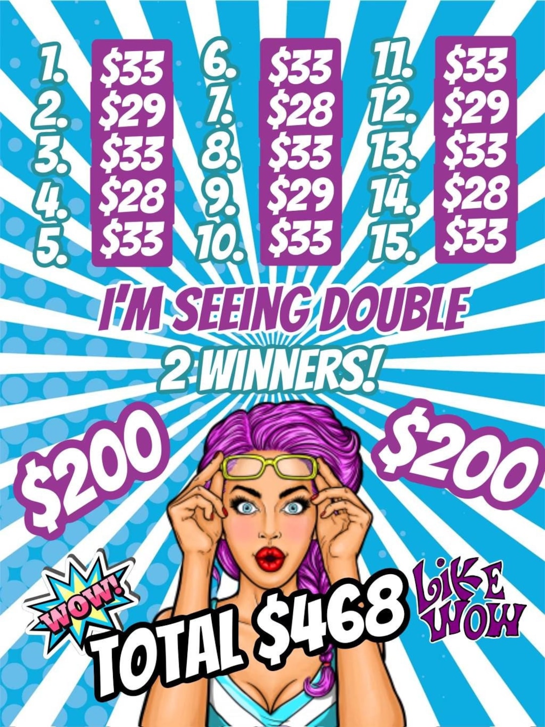 I'm Seeing Double (200), Mulit Winner, Pick Your Prize, Downloadable ...