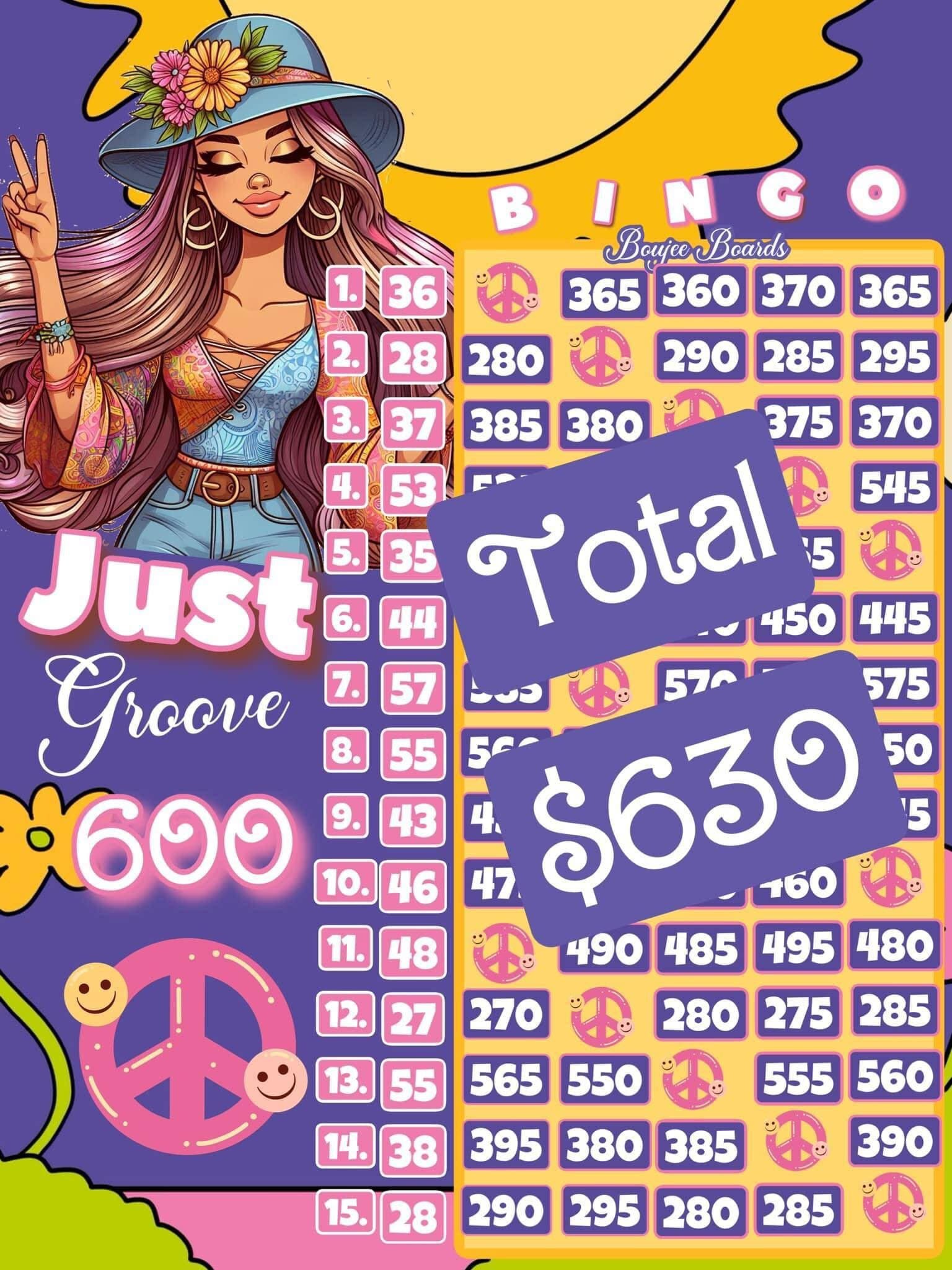 Groove (600) Every Row Downloadable Bingo Graphic - Etsy