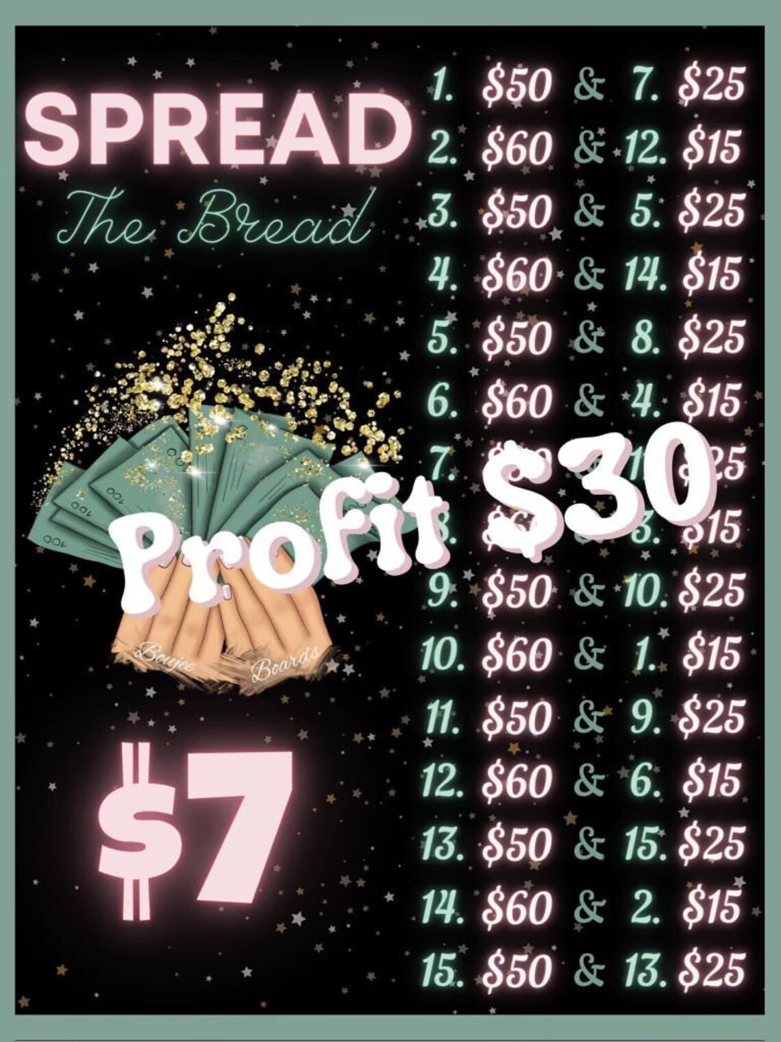 Spread the Bread (7), Pick Your Prize, Downloadable Bingo Graphic - Etsy