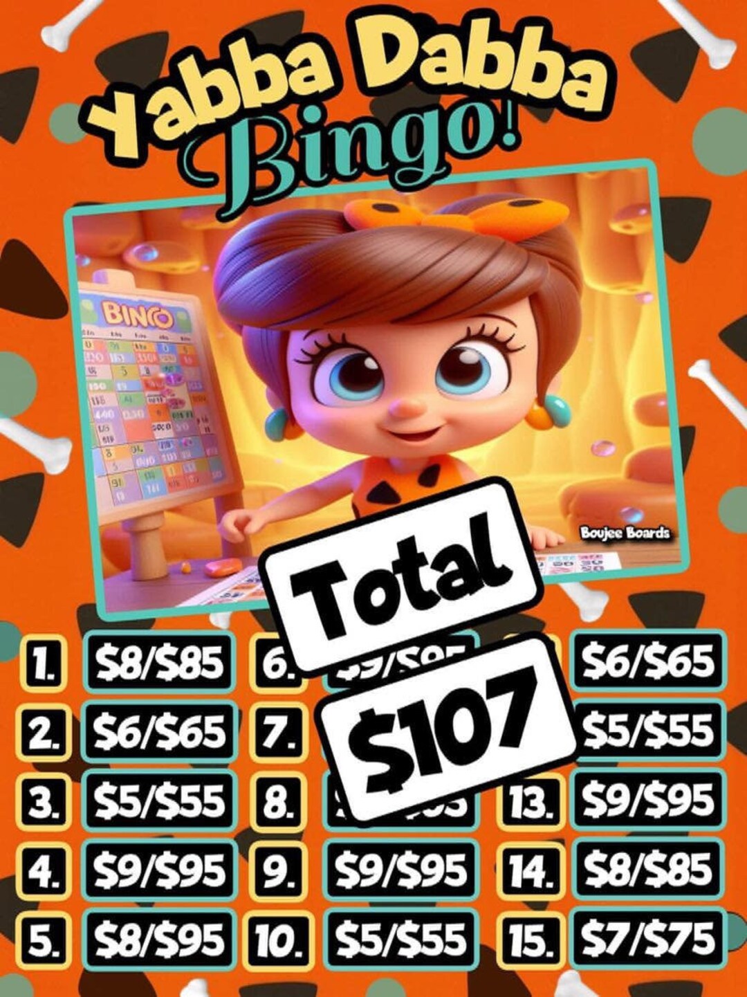 Yabbo Dabbo (107), Pick Your Prize, Downloadable Bingo Graphic - Etsy