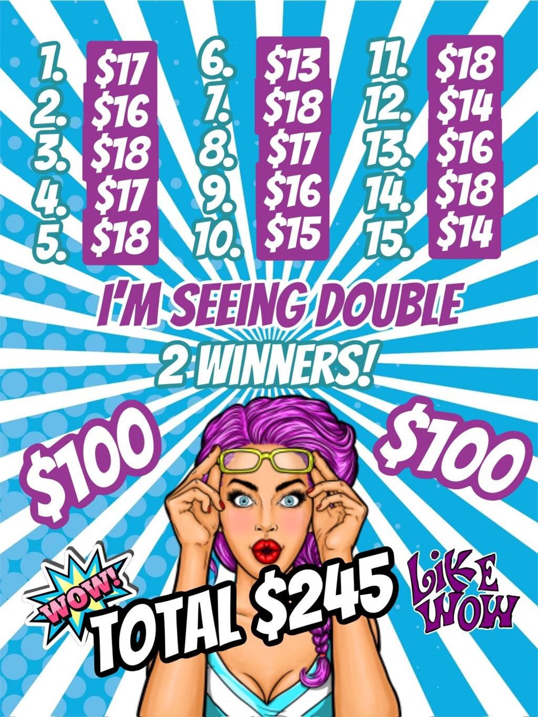 I'm Seeing Double (100), Mulit Winner, Pick Your Prize, Downloadable ...