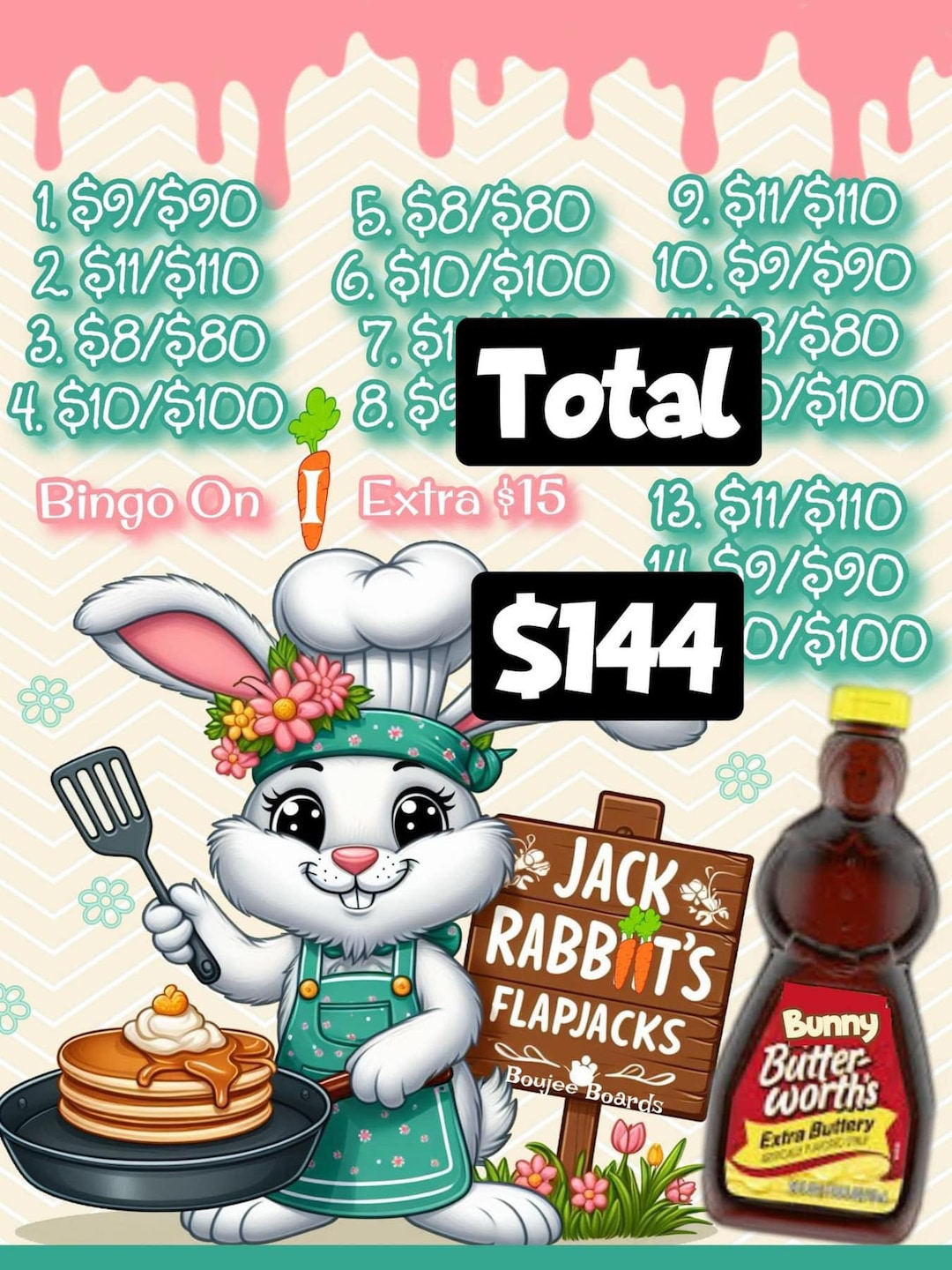 Jack Rabbit Flapjacks 144, PYP, Downloadable Bingo Graphic - Etsy