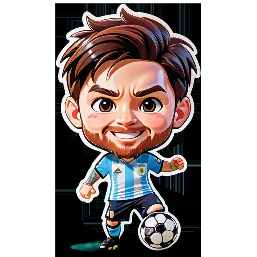 Lionel Messi Stickers 5 Pack Best Soccer Player Soccer Champion Die Cut ...