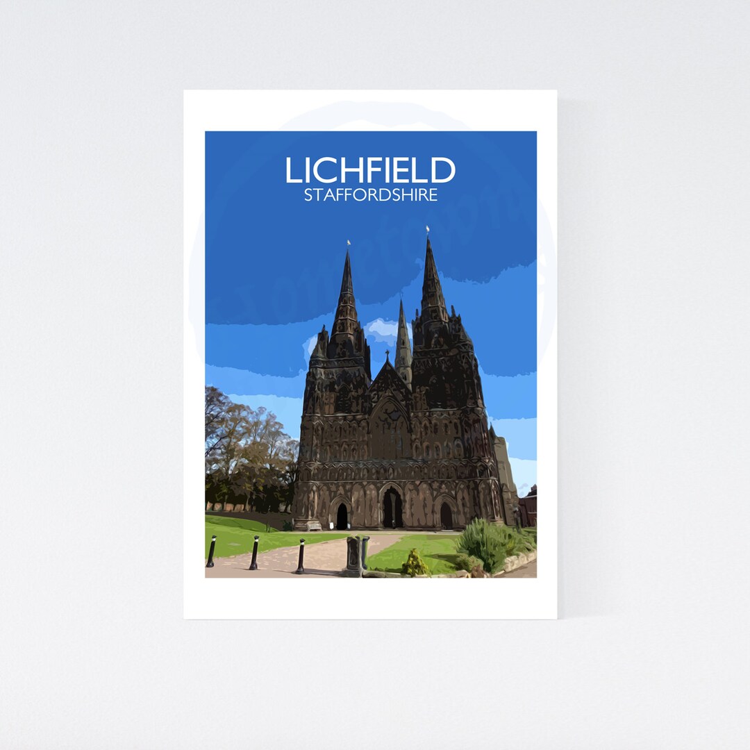 Lichfield, Staffordshire - A4 and A3 Wall Art Prints - Etsy UK