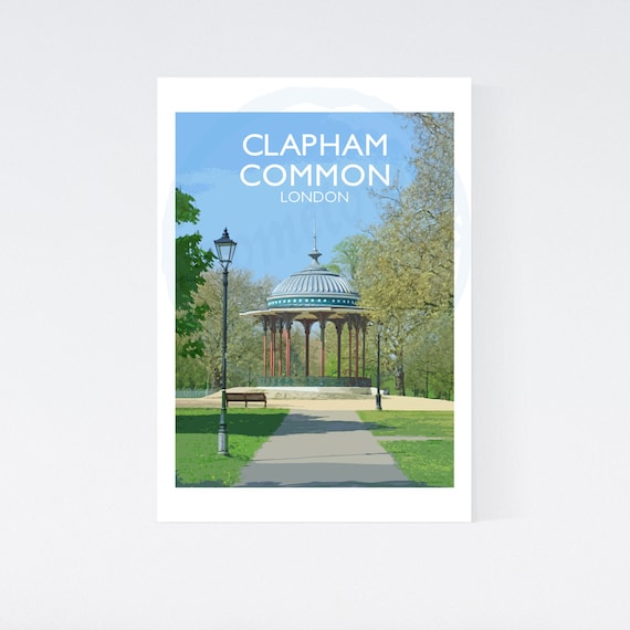 Clapham Common London A4 and A3 Wall Art Prints | Etsy