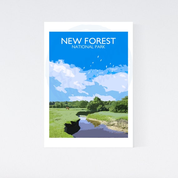 New Forest National Park A4 and A3 Wall Art Prints | Etsy UK