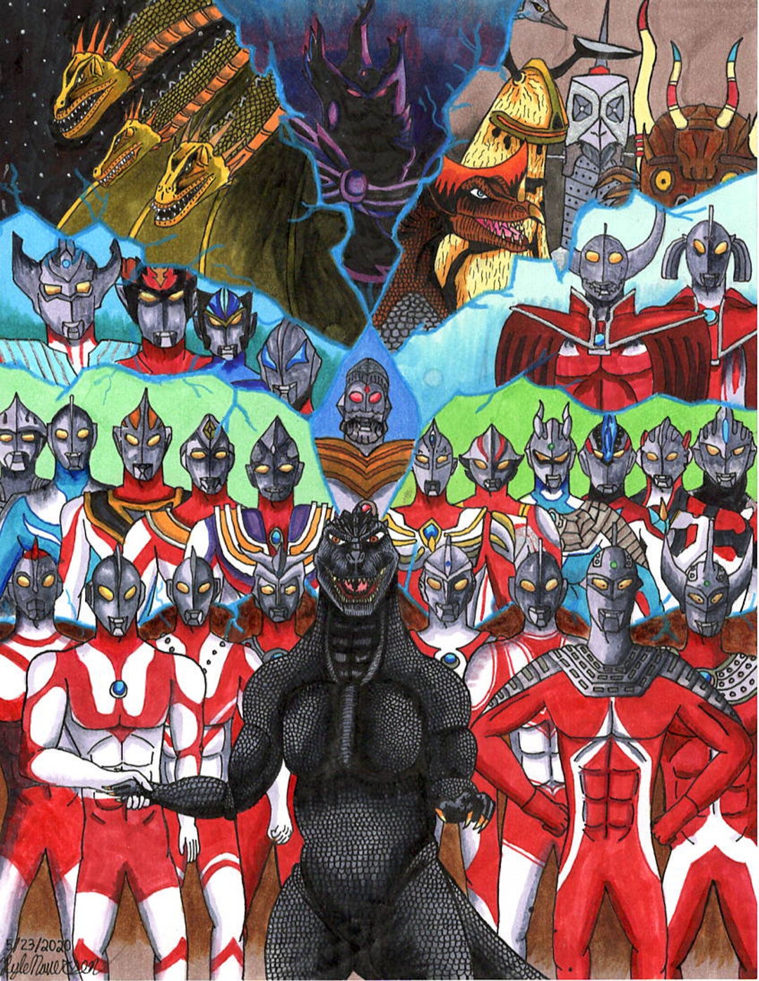 Godzilla and the Ultra Brothers - Etsy Hong Kong