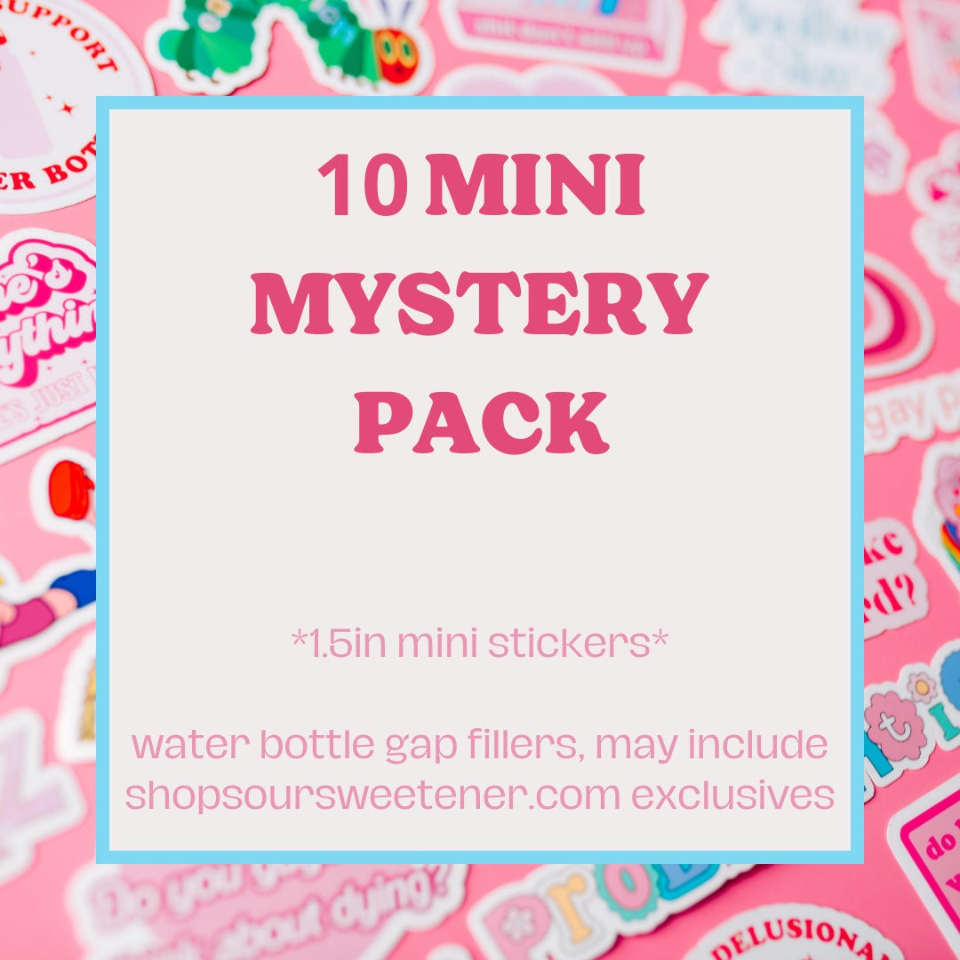 Mini Mystery Sticker 10 Pack, Water Bottle Gap Filler, Random Stickers ...