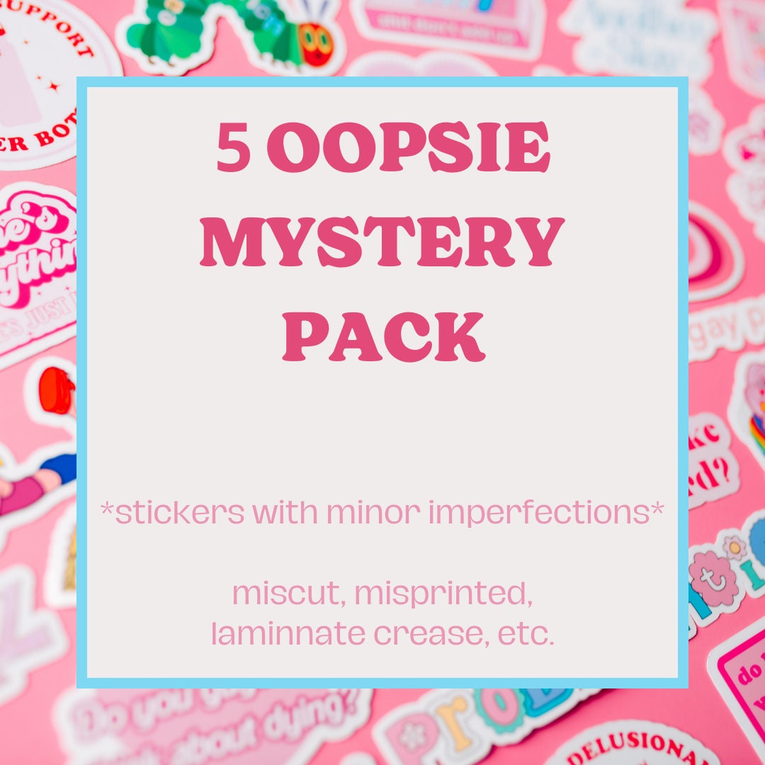 Oopsie Mystery Sticker 5 Pack - Etsy