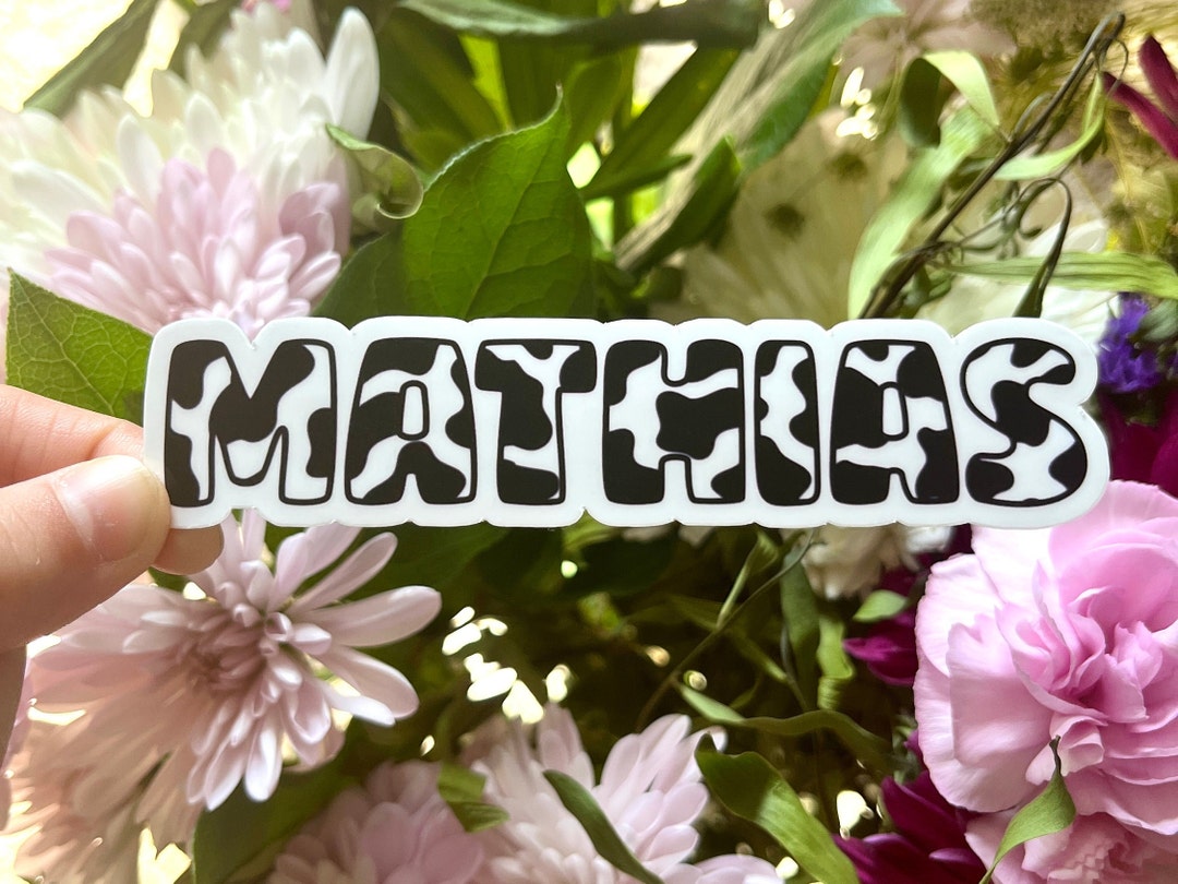 CUSTOM Cow Print Name Sticker, Unique Gift Idea - Etsy