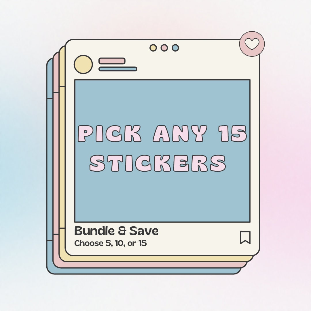 Sticker Bundle Pack, Pick Any 15 Stickers, Eat the Rich, Multiple ...