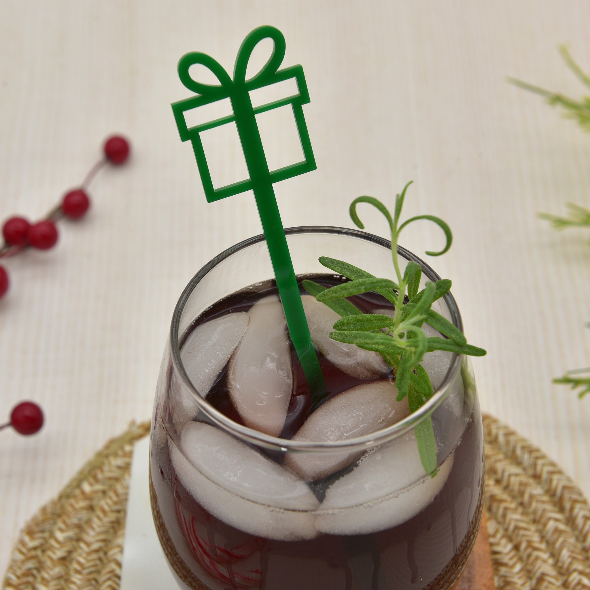 Christmas Cocktail Stirrers, Christmas Stir Sticks, Drink Stirrers ...