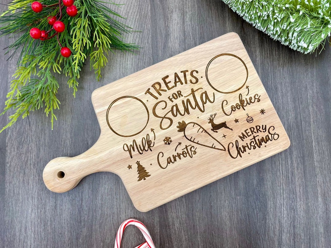 Christmas Santa Treat Board I Santa Tray I Personalized Wooden Tray I ...
