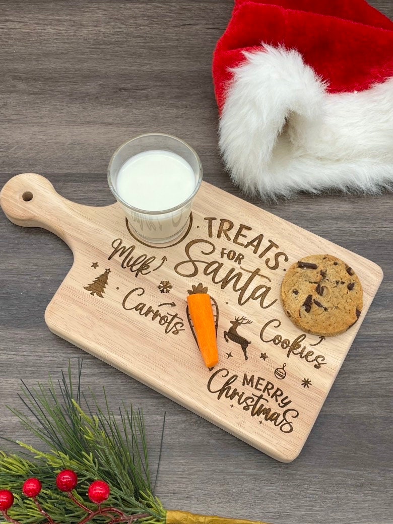 Christmas Santa Treat Board I Santa Tray I Personalized Wooden Tray I ...