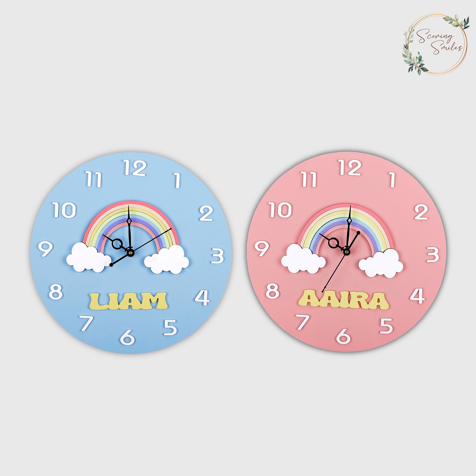Personalized Baby Wall Clock • Nursery Decor • Baby Keepsake Gift • New ...