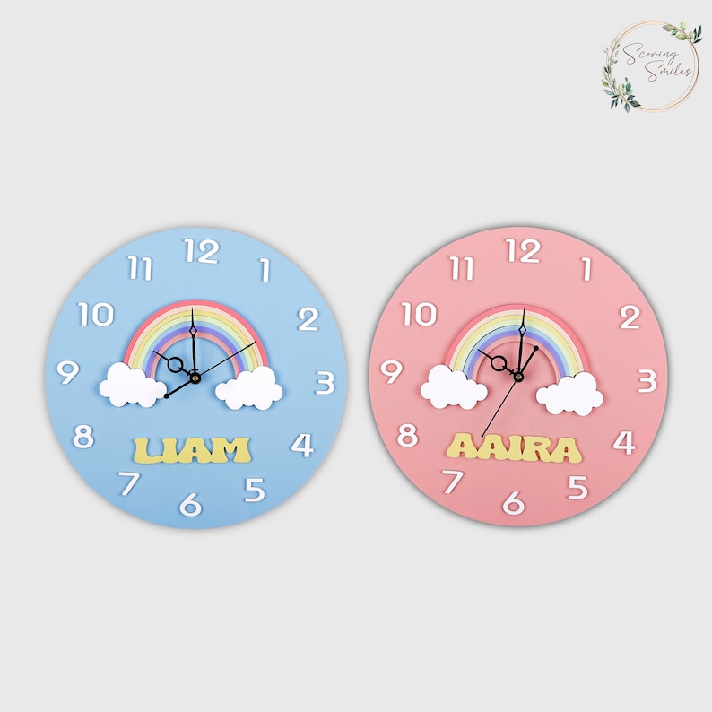 Personalized Baby Wall Clock • Nursery Decor • Baby Keepsake Gift • New ...