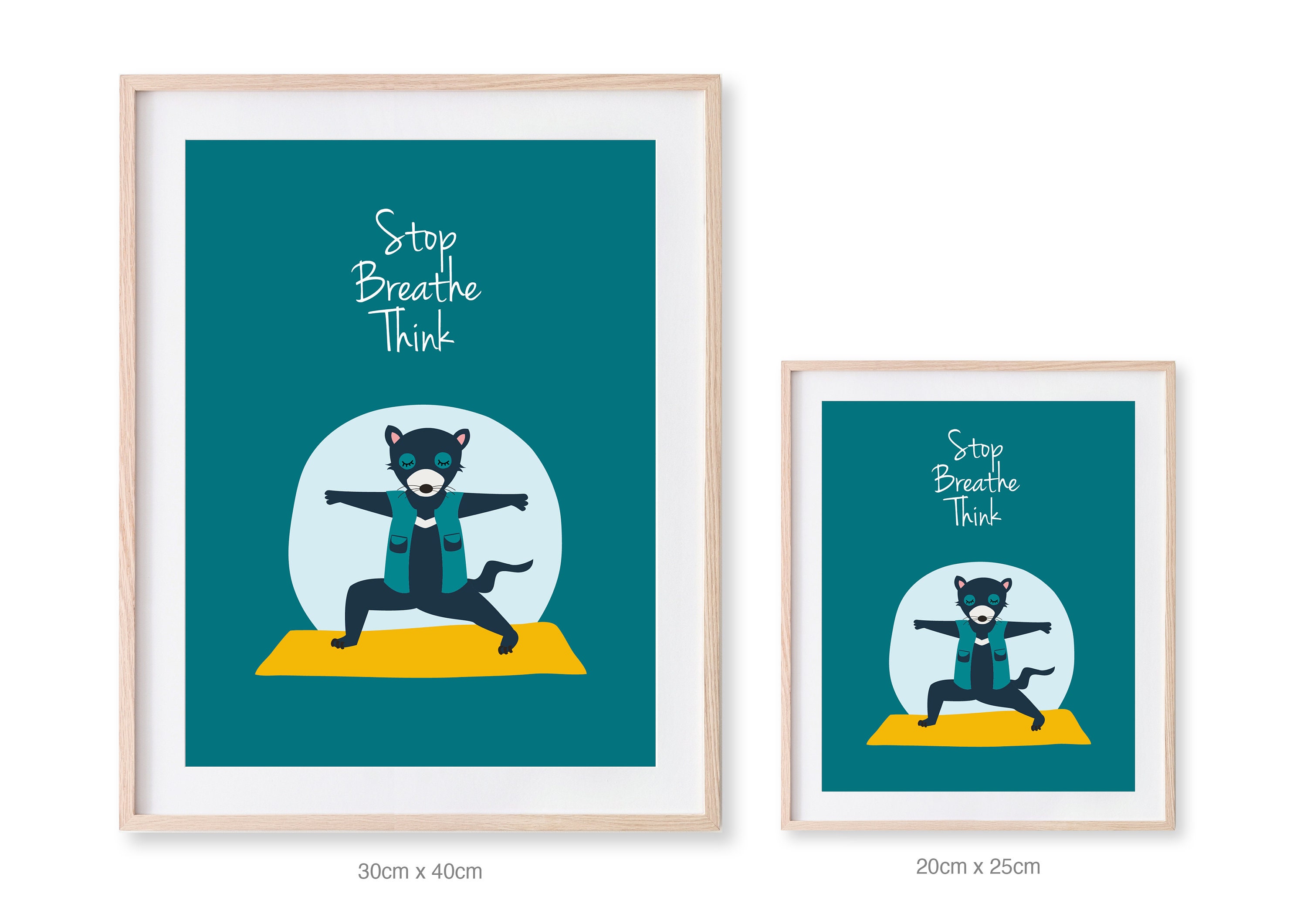 Lot of 5 Yoga poses mantra posters for kids mindfulness kid - Etsy España