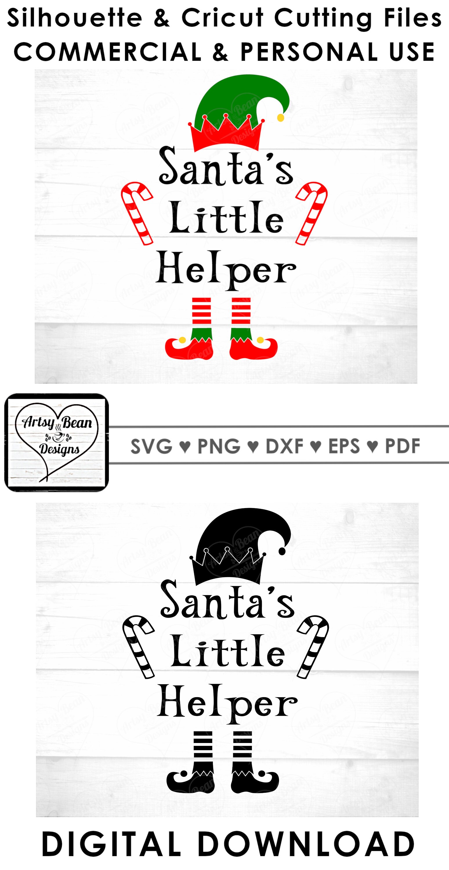 Santas Little Helper Svg, Elf Svg, Christmas Kids Svg, , Christmas ...