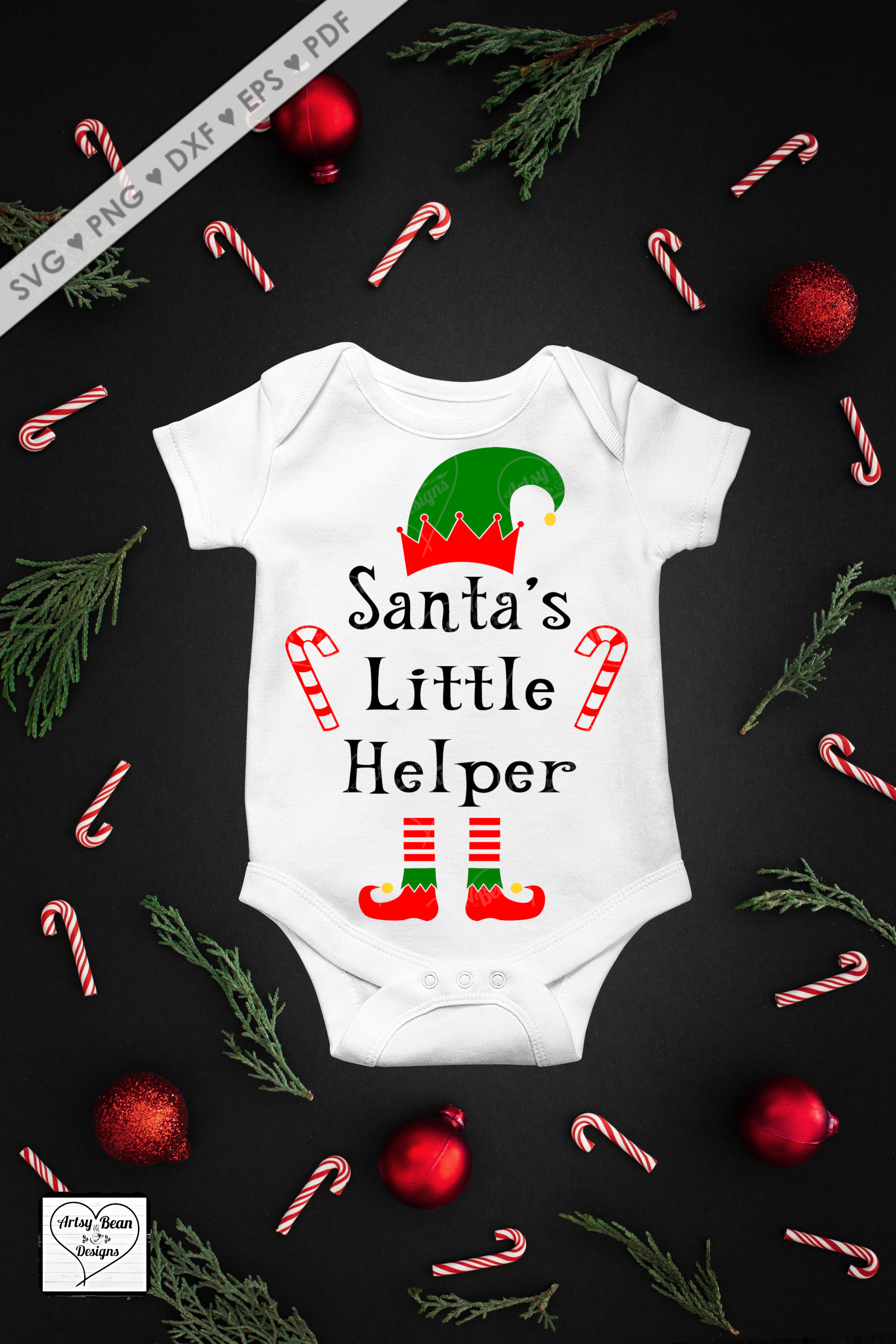 Santas Little Helper Svg, Elf Svg, Christmas Kids Svg, , Christmas ...