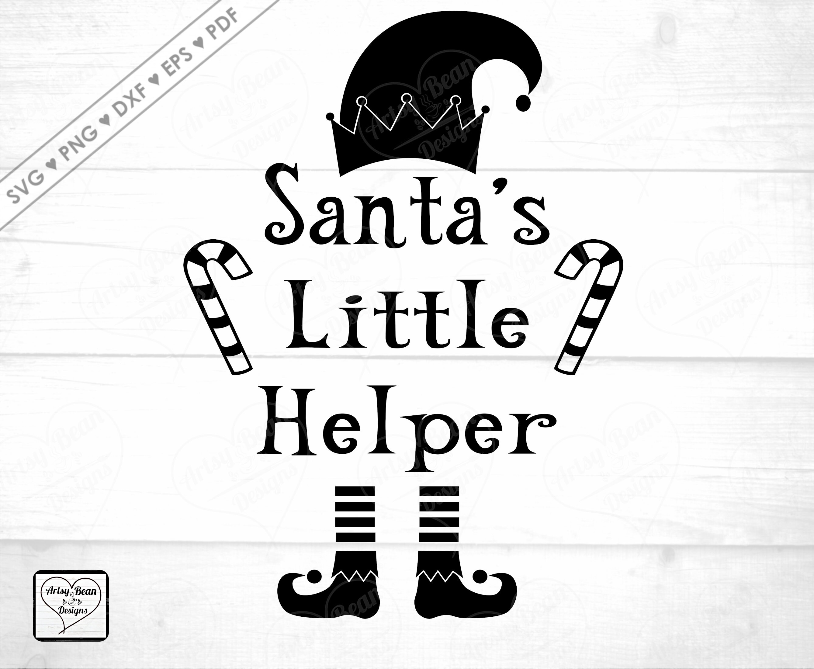 Santas Little Helper Svg, Elf Svg, Christmas Kids Svg, , Christmas ...