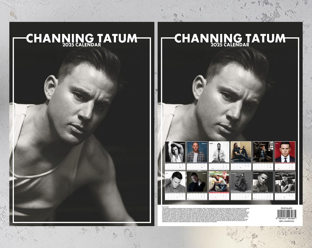 2025 Channing Tatum Calendar A3 Size - Etsy