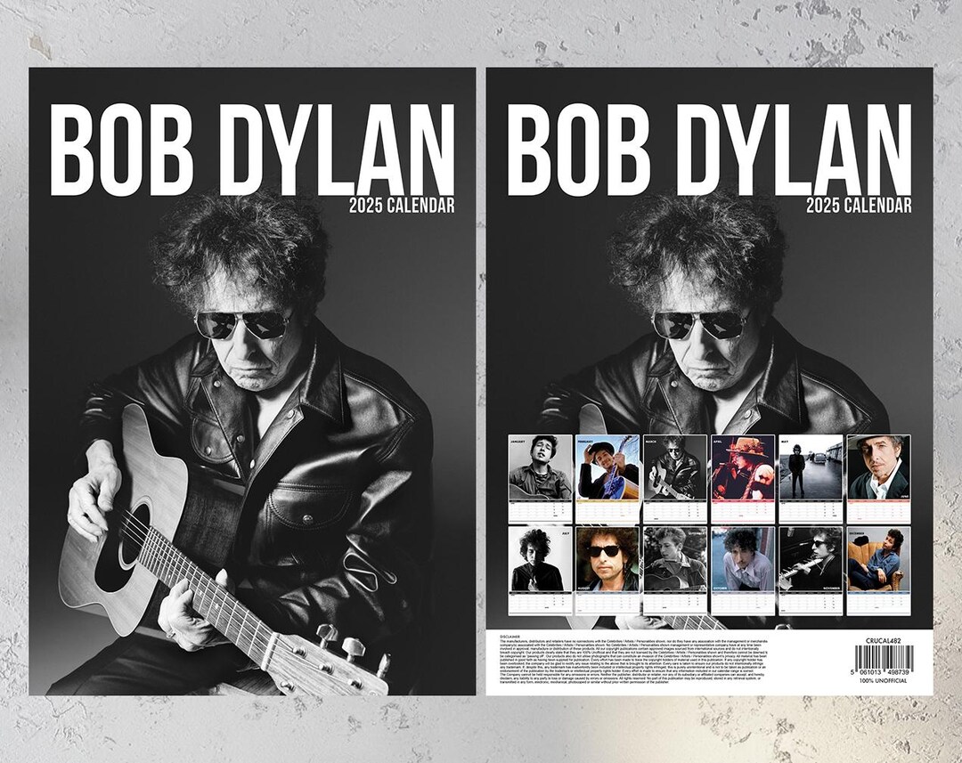2025 Bob Dylan Calendar A3 Size - Etsy