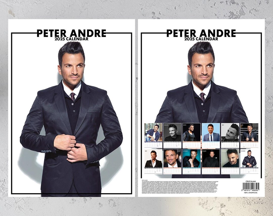 2025 Peter Andre Calendar A3 Size - Etsy