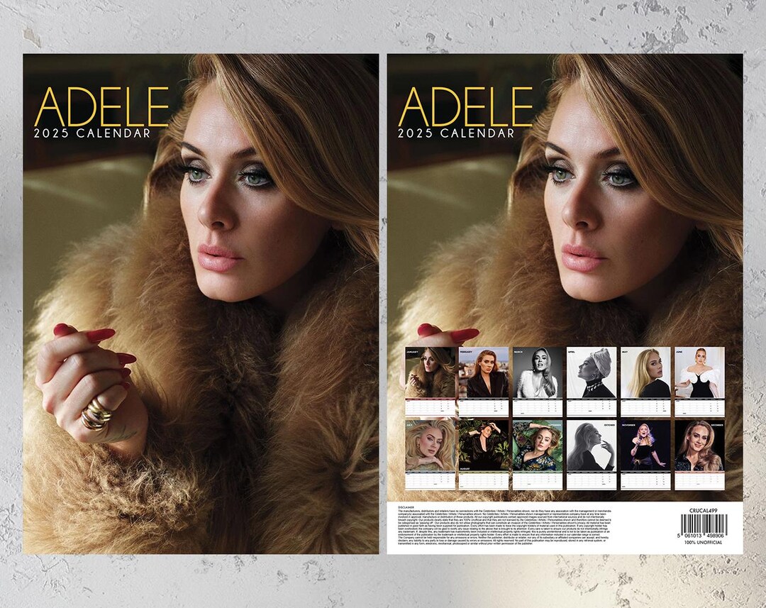 2025 Adele Calendar A3 Size - Etsy